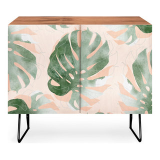 Deny Designs Bohemian Monstera Credenza - Midcentury - Buffets And ...