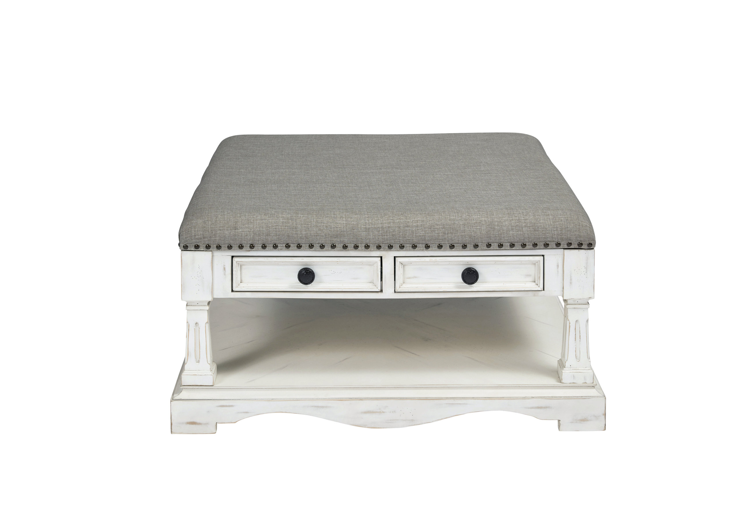 Belhamy Park Square Upholstered Cocktail Table - French Country ...