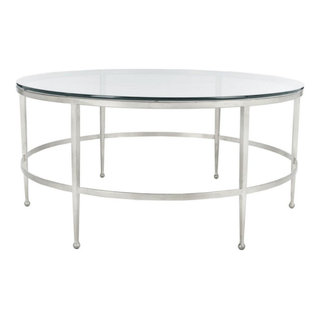 Valleta Antique Silver Glass Cocktail Table - Modern - Coffee Tables ...