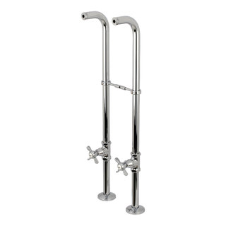 Kingston Brass CC266S.BEX Rigid Freestanding Tub Riser Supply Kit - Tub ...