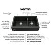 Karran Retrofit Farmhouse Quartz 34" Double Offset Bowl Sink ...