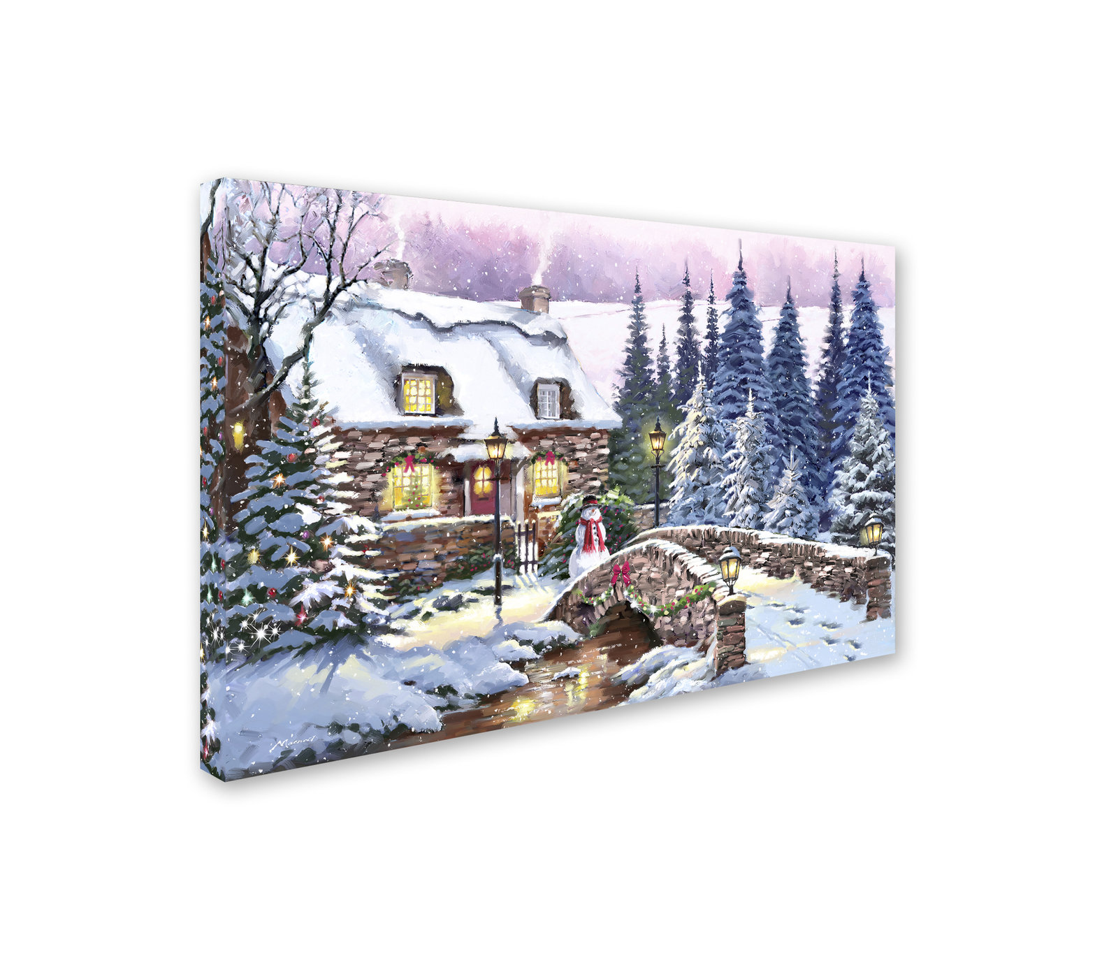 The Macneil Studio 'Cottage in Woods' Canvas Art, 47"x30 ...