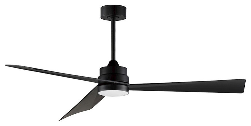 Maxim Lighting Vortex 1-Light 60" Outdoor Fan/LED Kit, Black/White ...