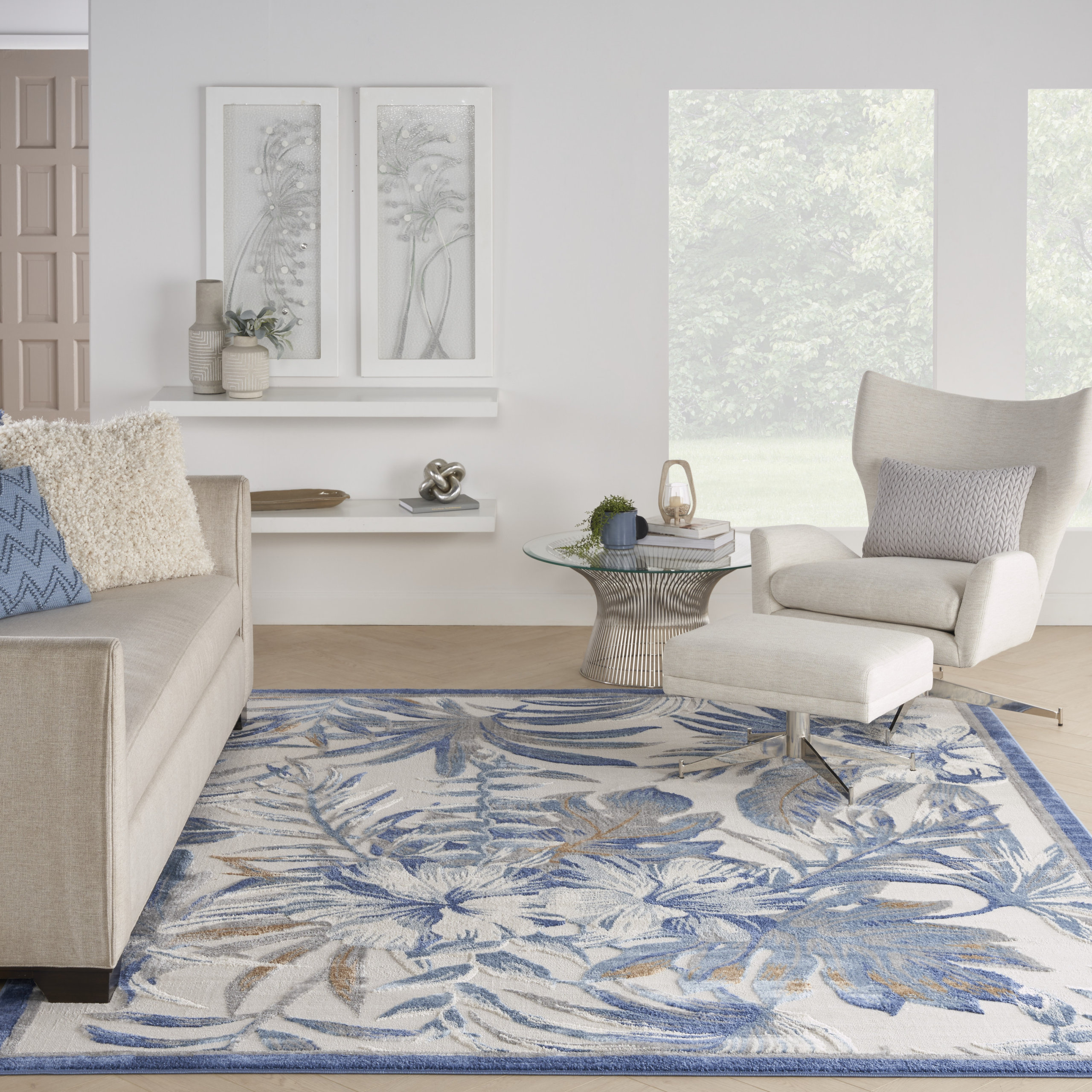 Nourison Seaside Tropical Indoor Rug, 7'10"X9'10" - Tropical - Area ...
