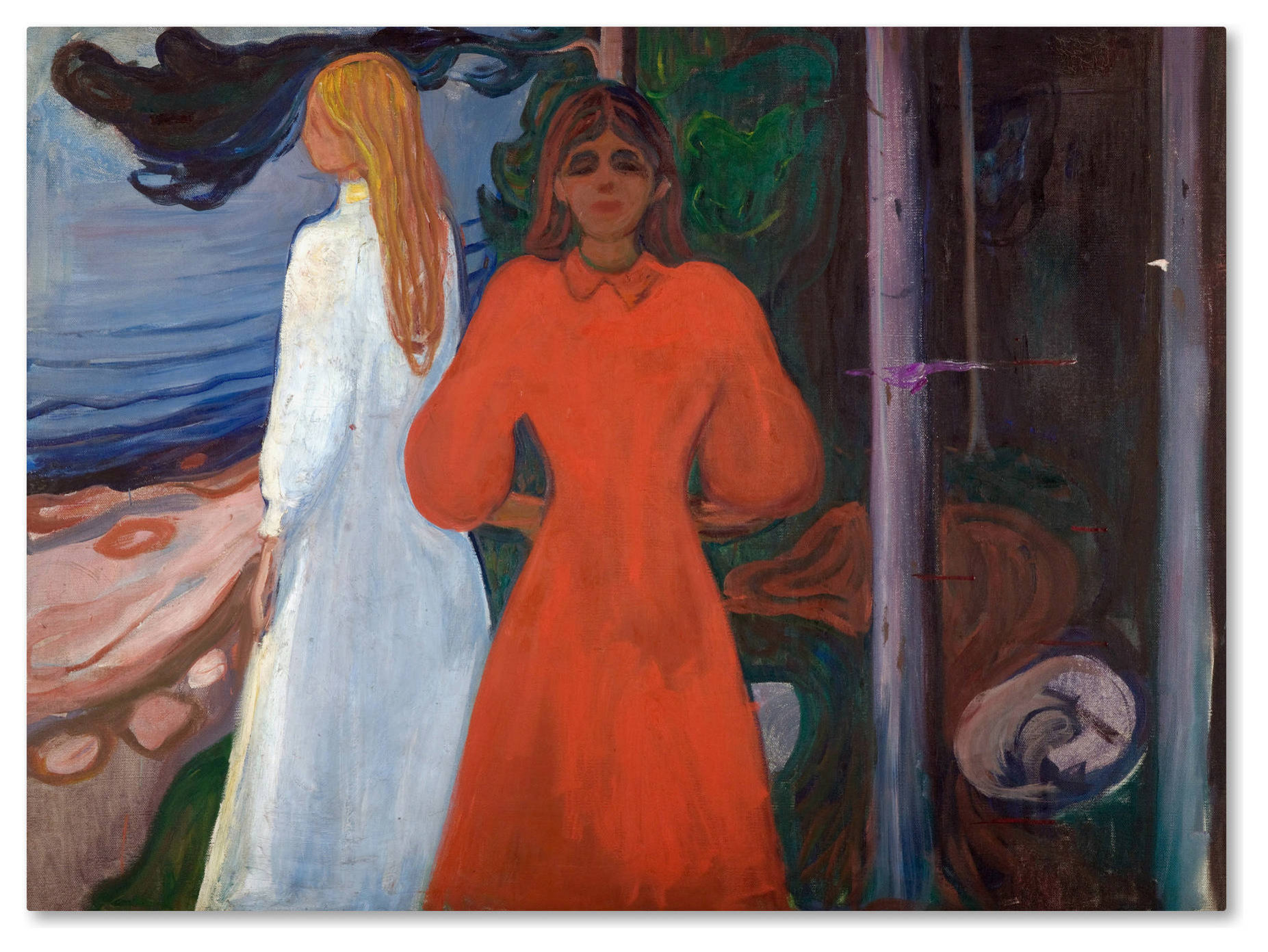 Edvard Munch 'Red And White' Canvas Art, 19"x14" - Contemporary ...