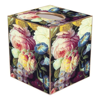 TB338-Peony Floral Design Tissue Box Cover - Farmhouse - Tissue Box ...