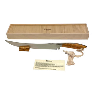 Coltelleria Saladini Sabrage Saber with Olive Wood Handle, 11-Inches ...