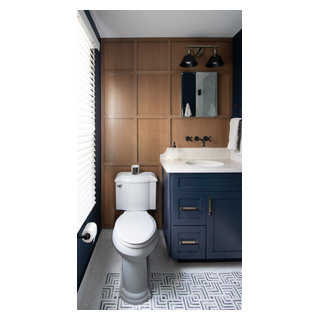 Wet Room Oasis versus Cigar Lounge Style in Dual Bath Remodel ...