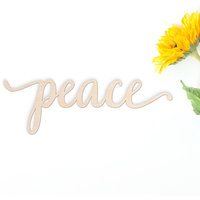 Peace Script Word Wood Sign, 18"x6" - Contemporary - Novelty Signs - by ...