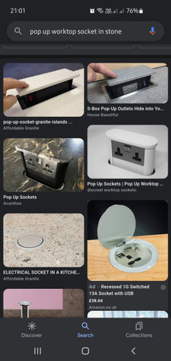 Help! Plug sockets in waterfall island | Houzz UK