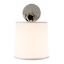 French Cuff Sconce in Polished Nickel with Silk Shade - Transitional ...