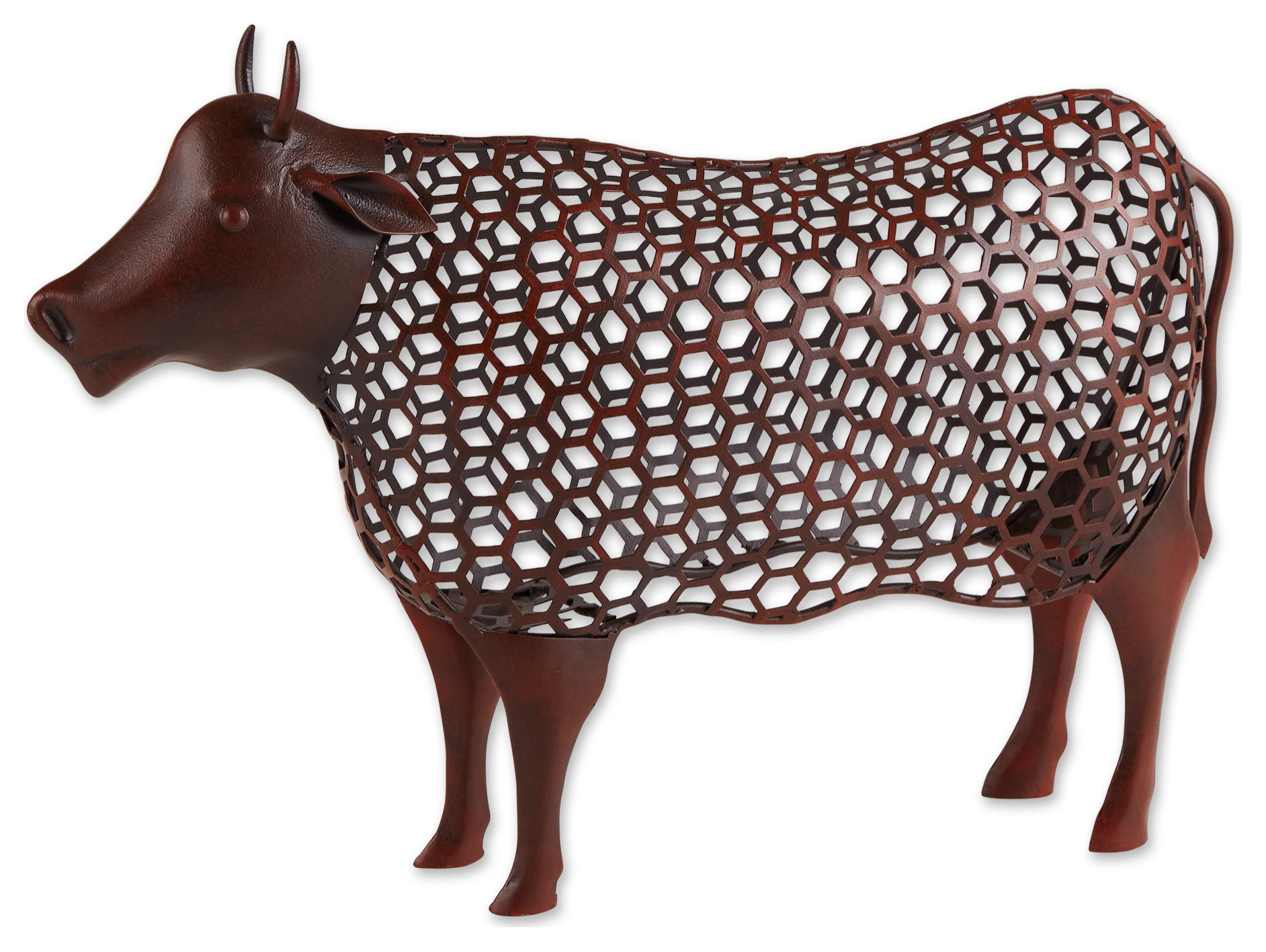 Chicken Wire Cow Sculpture - Farmhouse - Garden Statues And Yard Art ...