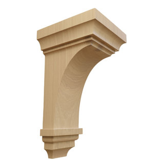 Small Fig Leaf Corbel, Maple, 2 5/8"Wx3 3/4"Dx6 5/8"H, 6-Pack, 7"Wx7 3/ ...