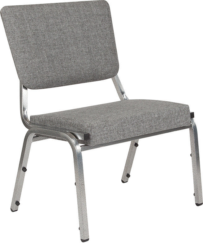 Gray Antimicrobial Fabric Bariatric Medical Reception Chair, 3/4 Panel ...