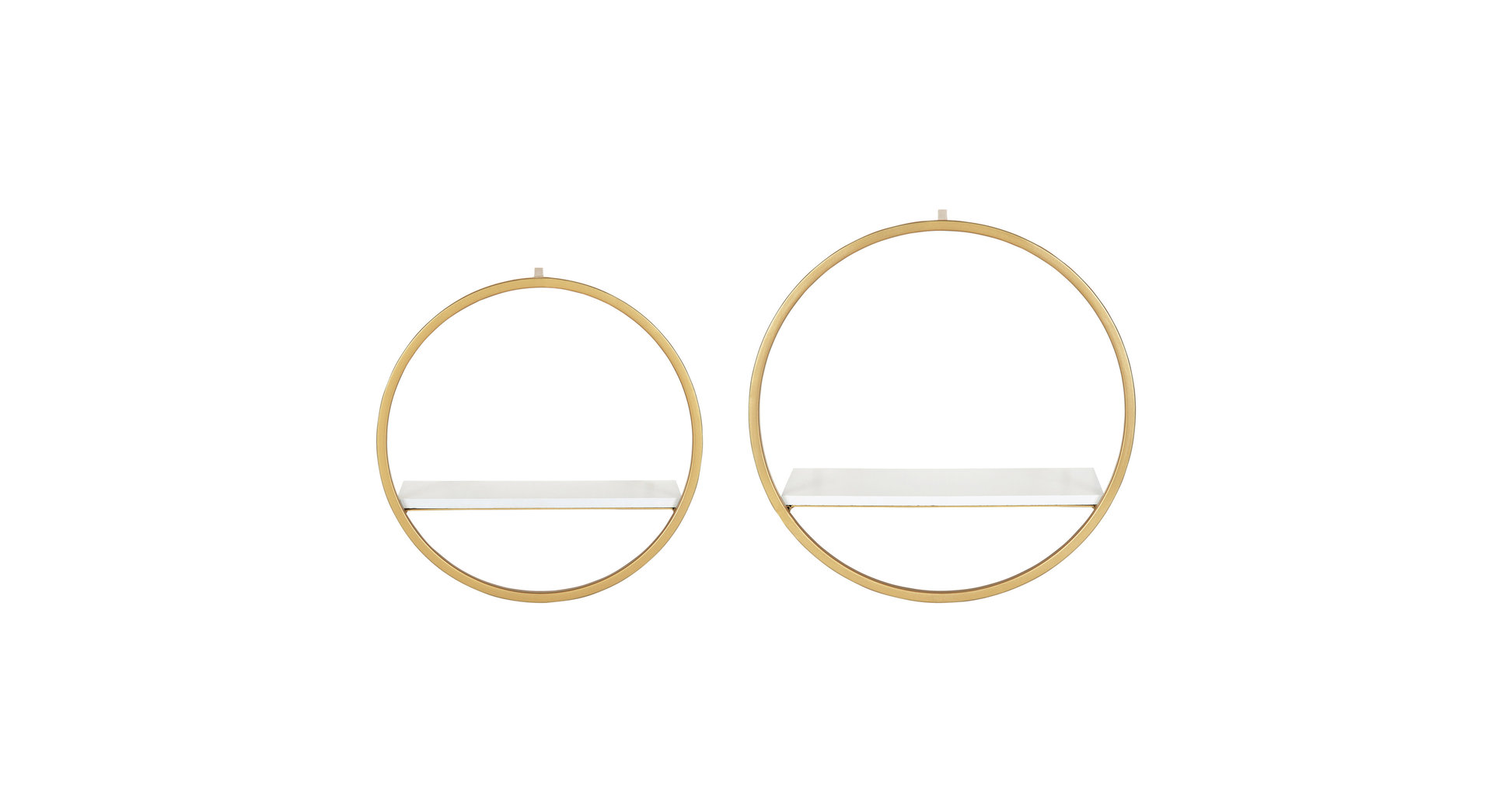 Wicks Round Floating Wall Shelf, 2 Piece - Contemporary - Display And ...