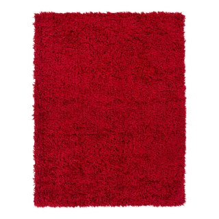 Hauteloom Siari Red Shag Rug - 2'2" x 3'9" Rectangle, 7'10"" x 10 ...