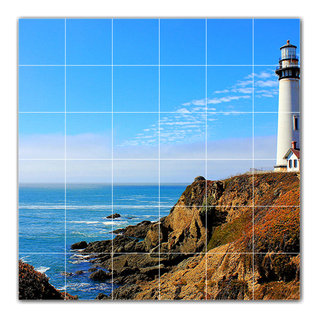 Lighthouse Ceramic Tile Wall Mural HZ500824, 72" Wide x 72" High ...