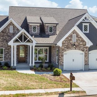 75 Most Popular Traditional Exterior with a Clipped Gable Roof Design ...