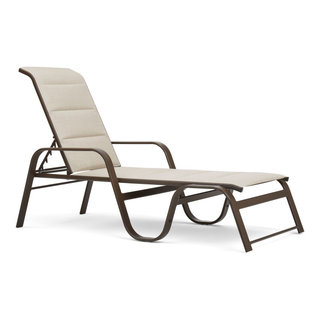 Key West Padded Sling Stacking Adjustable Chaise - Transitional ...