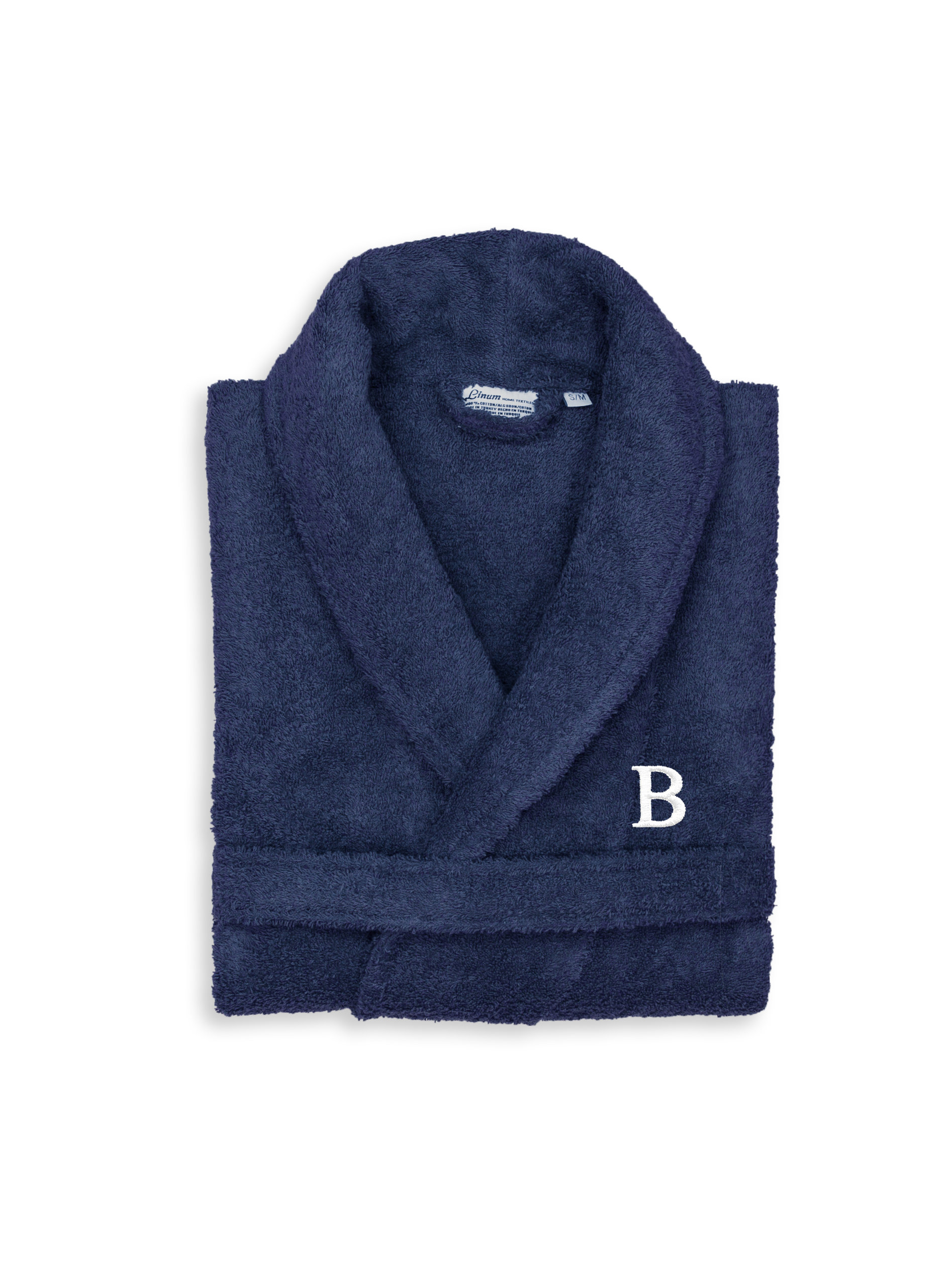 Personalized Navy Terry Bathrobe, Large/Extra Large - Contemporary ...
