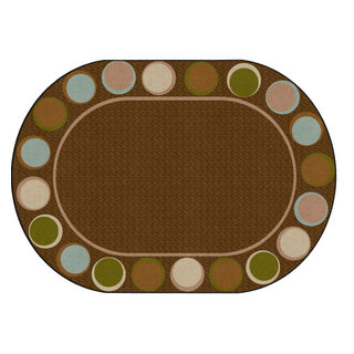 Flagship Carpets FA1341-33FS 6x8'4 Sitting Spots Earth Tone Oval Rug ...