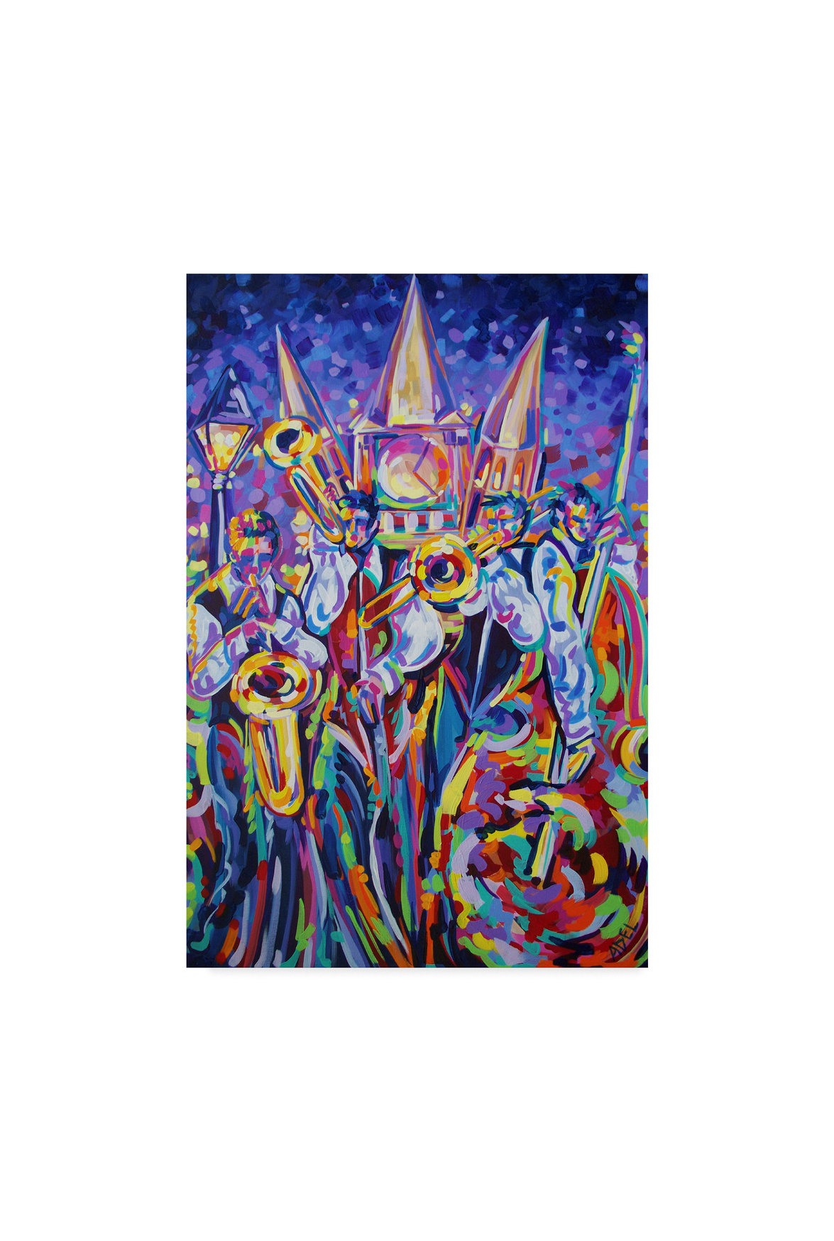 Adel 'Jackson Square Jammin Jazz' Canvas Art, 16"x24" - Contemporary ...