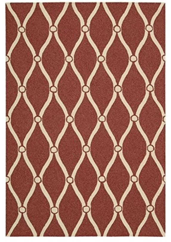 Nourison Portico Red Indoor/Outdoor Area Rug, 8'x10'6", 8'x10'6 ...