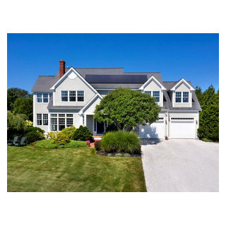 Beautiful Colonial Home With Solar Panels - Traditional - Exterior ...