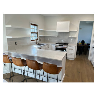 Traditional Kitchen Remodel Done in a Polar White Catalina Door Style ...