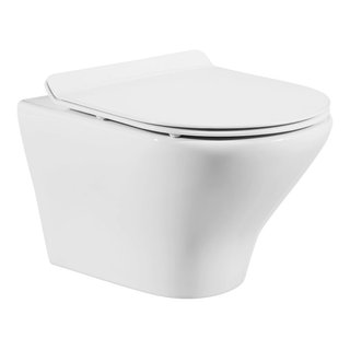 Swiss Madison Monaco Wall-Hung Round Toilet Bowl - Contemporary ...