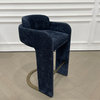 Indigo Blue Upholstered Bar Chair - Contemporary - Bar Stools And ...