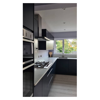 Jacqui's Modern Handleless Matt Indigo Kitchen - Modern - Kitchen ...
