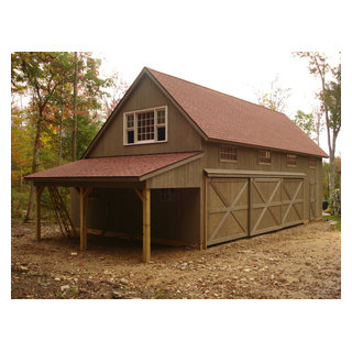 Saltbox Style Pole Barns - New York - by PINE RIDGE POLE BARNS | Houzz