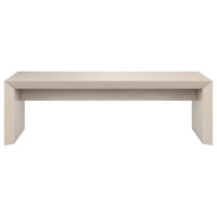 Oswin 48 Wide Rectangular Coffee Table in Alder White - Contemporary ...