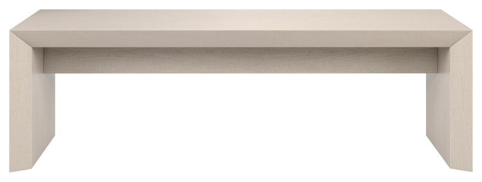 Oswin 48 Wide Rectangular Coffee Table in Alder White - Contemporary ...