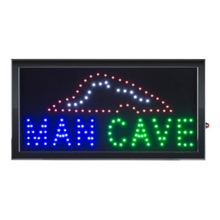 Man Cave LED Sign Display - Contemporary - Novelty Lighting - by ...