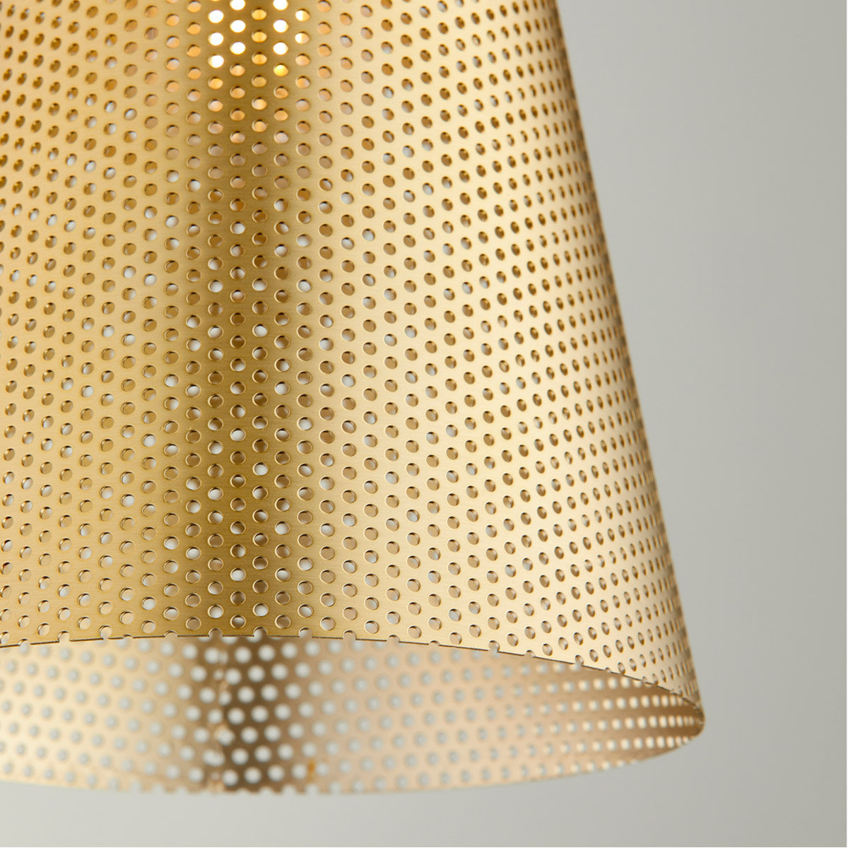 Mesh Cone 1 Light Pendant, Aged Brass - Transitional - Pendant Lighting ...