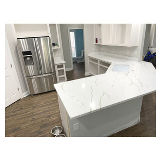 Calacatta Extra Quartz Kitchen Countertops – HanStone Quartz - Kitchen ...