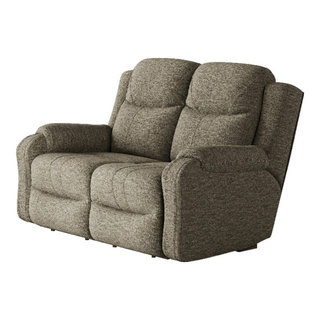 Southern Motion Marvel Fabric Power Headrest Reclining Loveseat in Gray ...