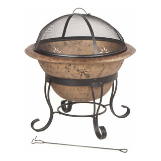 Soleil Steel Fire Bowl - Mediterranean - Fire Pits - by Shop Chimney ...