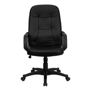Flash Furniture Mid Back Glove Vinyl Executive Office Chair in Black ...