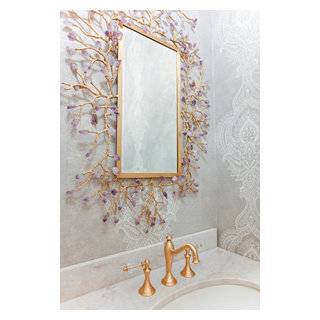 Charming French Country Renovation - French Country - Powder Room ...