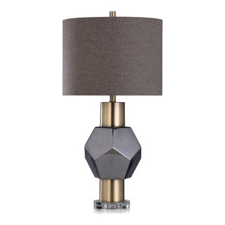 Chelsea Table Lamp Charcoal Finish on Glass - Contemporary - Table ...