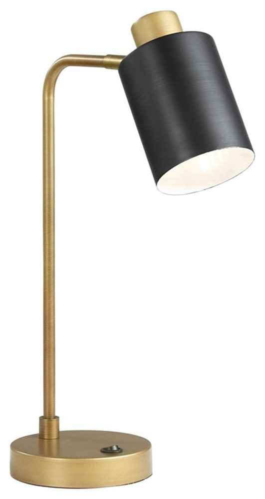 Coaster Cherise Metal Adjustable Shade Table Lamp Antique Brass and ...