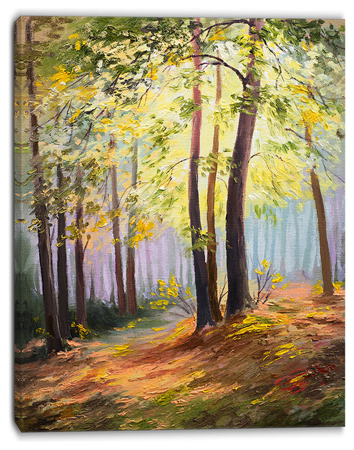 Spring Forest with Sunlight, Landscape Canvas Art Print, 30"x40 ...
