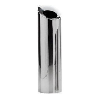 Torre and Tagus Slope Edge Stainless Steel 16"H Vase, Medium ...