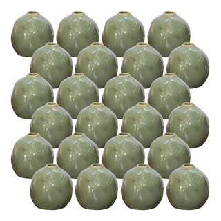 Ceramic Vase, 24-Piece Set - Contemporary - Vases - by Melrose ...