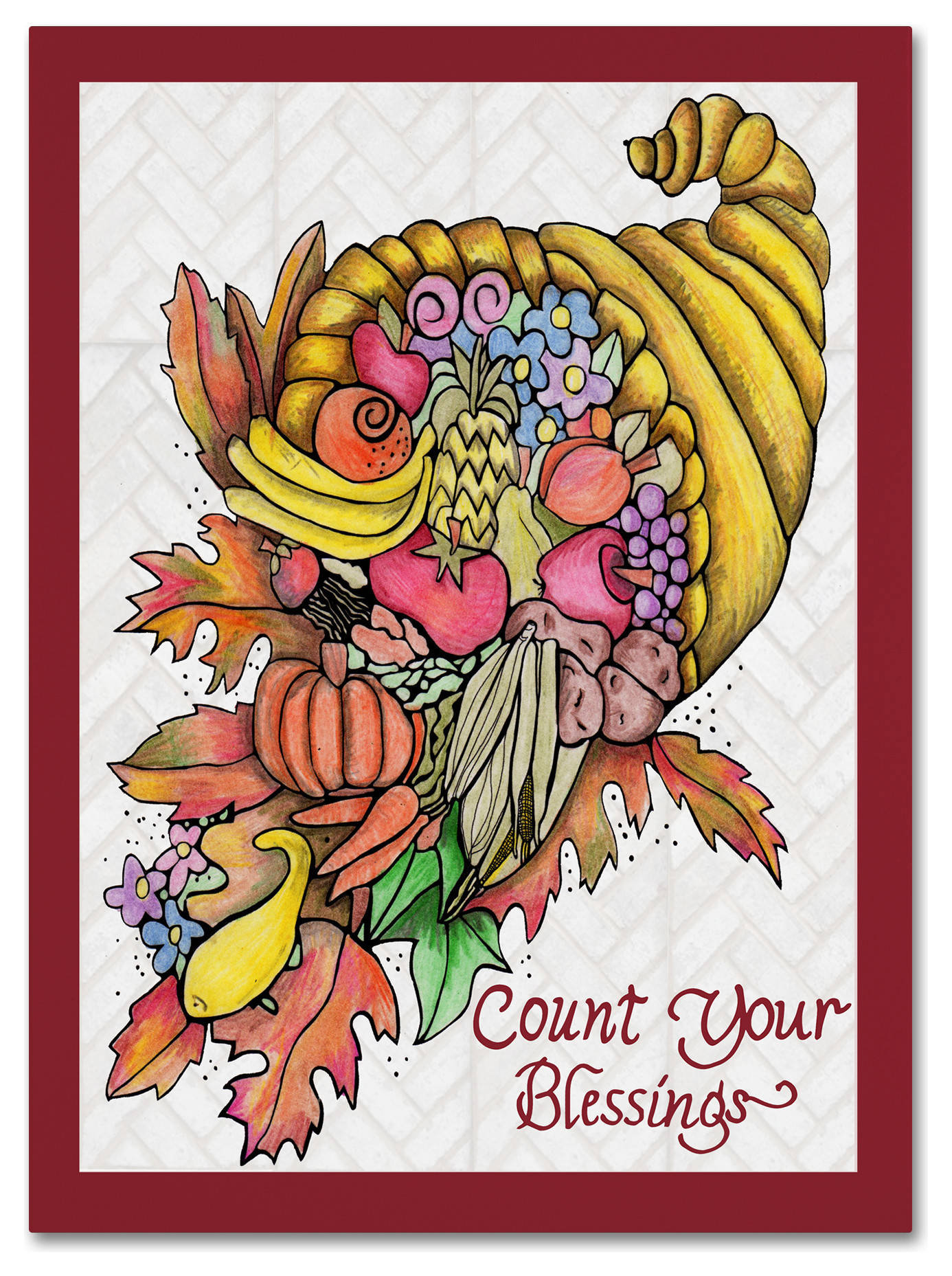 Cyndi Lou 'Fall Horn of Plenty' Canvas Art, 24"x 32" - Farmhouse ...