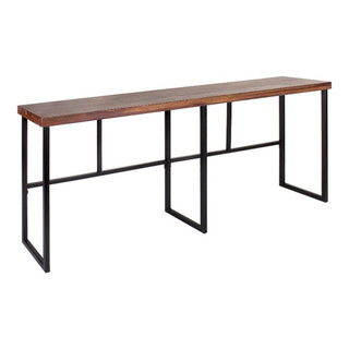 Casartis Living Anthem 90" Transitional Wood Console Table in Brown ...