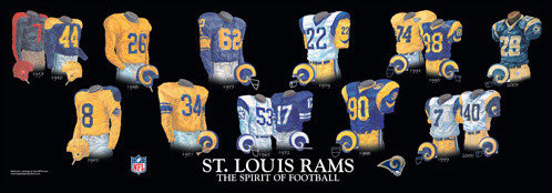 Original Art of the NFL 1951 St. Louis Rams Uniform - Traditional ...